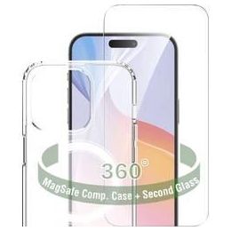 4Smarts 360&deg; Premium Protection Set Backcover Apple iPhone 16 Pro Transparent Induktives Laden 541194