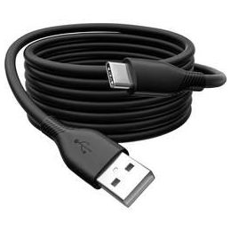Digitus USB-Kabel USB 2.0 USB-A Stecker, USB-C&reg; Stecker 1.00 m Schwarz Flexibel, hochflexibel, mit USB, Silikon, exzellente Alterungseigenschaften, flexibler