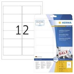 Herma 4348 Universal-Etiketten 96 x 42.3 mm Papier Wei&szlig; 300 St. Wiederabl&ouml;sbar Tintenstrahldrucker, Laserdrucker, Farblaserdrucker, Kopierer, Farbkopierer,