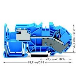 WAGO 2016-7714 Trennklemme 12 mm Zugfeder Belegung: N Blau 20 St.