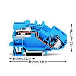 WAGO 783-613 Trennklemme 12 mm Zugfeder Belegung: N Blau 25 St.