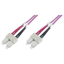 Digitus DK-2522-01-4 Glasfaser LWL Anschlusskabel 1.00 m Violett [1x SC-Stecker - 1x SC-Stecker] 50/125 &micro; Multimode OM4