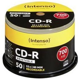 Intenso 1801125 CD-R 80 Rohling 700 MB 50 St. Spindel Bedruckbar