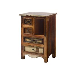 Kommode Altholz 55x40x80 mehrfarbig lackiert NATURE OF SPIRIT #128