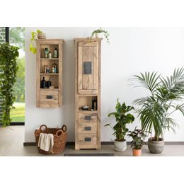 Hochschrank Mango 50x35x195 whitewash lackiert RAILWAY #379