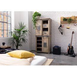Schrank Mango 80x45x175 whitewash lackiert RAILWAY #317