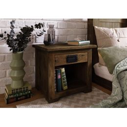 Nachttisch Mango 50x40x45 braun lackiert RAILWAY #487