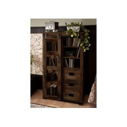 Vitrine Mango 100x45x175 braun lackiert RAILWAY #426
