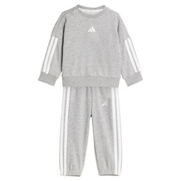 adidas Sportswear Trainingsanzug 'Essentials' Jungen Gr&ouml;&szlig;e 92 graumeliert / wei&szlig;
