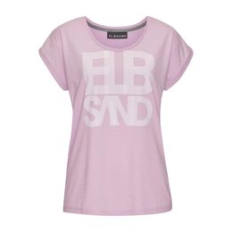 ELBSAND T-Shirt Damen Gr&ouml;&szlig;e L flieder / wei&szlig;
