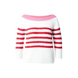 Oui Pullover Damen Gr&ouml;&szlig;e XL rosa / rot / wei&szlig;