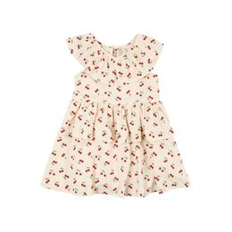 Only Mini Kleid 'KMGCerise' M&auml;dchen Gr&ouml;&szlig;e 122 hellbeige / gr&uuml;n / rot