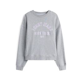 Tommy Jeans Sweatshirt Damen Gr&ouml;&szlig;e XXS graumeliert / lavendel / wei&szlig;