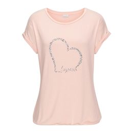 Lascana Shirt female size M Peach / Black / White