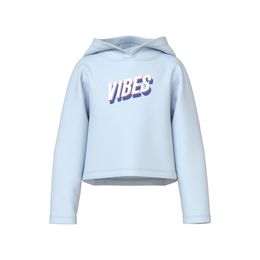 name it Sweatshirt 'NKFVIALA' M&auml;dchen Gr&ouml;&szlig;e 134/140 hellblau / dunkelblau / pink / wei&szlig;