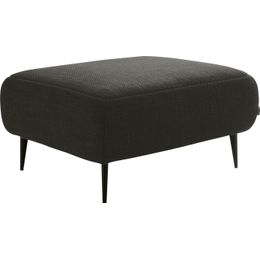 Hocker DESIGNWERK "Forma, zeitloser Desighocker mit aktuellem Fu&szlig;", schwarz (charcoal), B:90cm H:47cm T:70cm, Flachgewebe 100% Polyester;Struktur 98% Polyester, 2% Acryl, Hocker, Polsterhocker, in hochwertiger Verarbeitung & tollem Sitzkomfort