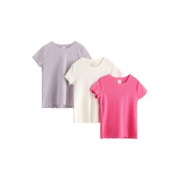 Lindex T-Shirt Mädchen Größe 122 flieder / pink / weiß