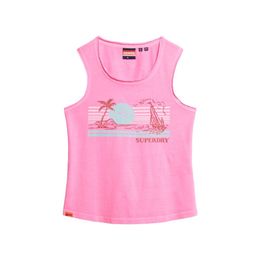 Superdry & Co Top Damen Gr&ouml;&szlig;e XXL hellblau / pastellpink / hellpink / rot