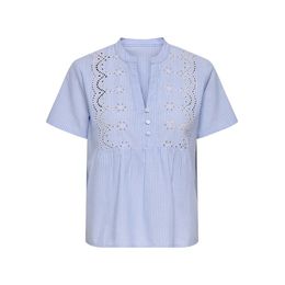 Only Bluse Damen Gr&ouml;&szlig;e XL taubenblau / wei&szlig;