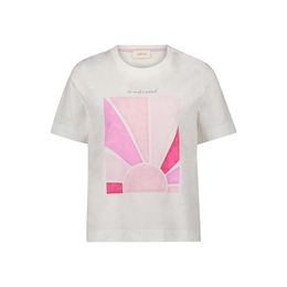 Cartoon T-Shirt Damen Gr&ouml;&szlig;e XL creme / pink / rosa
