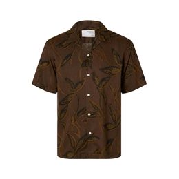 Selected Button Up Shirt 'SLHNoa' male Brown size XXL