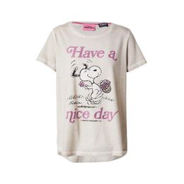 FROG BOX Frogbox T-Shirt 'Snoopy Nice Day' Damen Größe XXL beige / dunkelbeige / helllila / schwarz