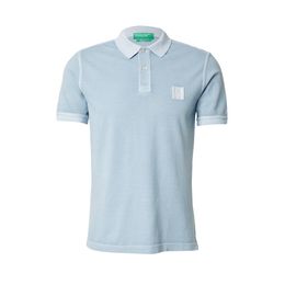 United Colors Of Benetton Poloshirt Herren Größe XXL hellblau / weiß