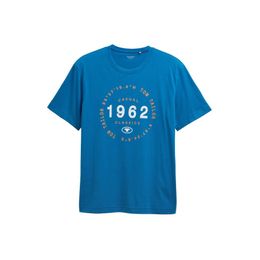 Tom Tailor T-Shirt Herren Größe S blau / orange / weiß