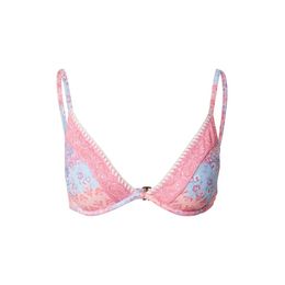 Hollister Bikinitop Damen Größe 70 beige / hellblau / lila / weiß