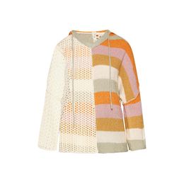 swirly Pullover Damen Größe S beige / curry / orange / rosa