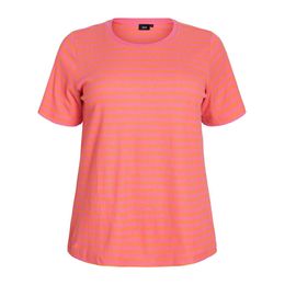 ZIZZI T-Shirt 'Caamila' Damen Gr&ouml;&szlig;e XXXL/4XL orange / pink