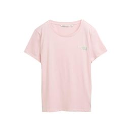 Tom Tailor Denim T-Shirt Damen Gr&ouml;&szlig;e XXL pastellgr&uuml;n / rosa / wei&szlig;