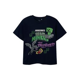 name it T-Shirt 'NKMJahi Minecraft' Jungen Gr&ouml;&szlig;e 146/152 marine / grau / gr&uuml;n / wei&szlig;