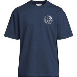 LANDS' END Grafik T-Shirt, Herren,  Blau, Baumwolle, by Lands' End