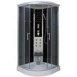 Komplettdusche Sanotechnik "Relax", silber (chromfarben), B:90cm H:215cm T:90cm, Duschkabinen, mit Sitz