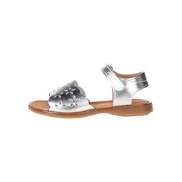 POM POM Leder-Sandalen in Silber - 52% | Gr&ouml;&szlig;e 27 | Kindersandalen
