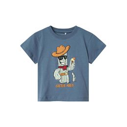 name it Shirt "Huggi" in Blau/ Bunt - 41% | Gr&ouml;&szlig;e 122/128 | Kinder-oberteile