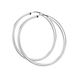 Vivance Paar Creolen »925/- Sterling Silber rhodiniert 60mm« weiß one-size Klassische Creolen aus 925/- Sterling Silber rhodiniert