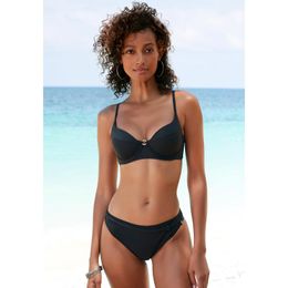 Lascana Bügel-Bikini mit wattierten Cups und Zierring schwarz 38 - Cup C Cup C 38 Klassisches Design