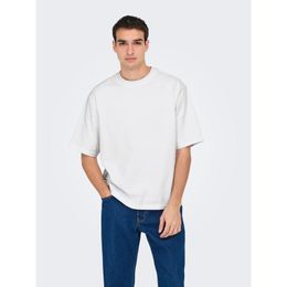 Only & Sons ONLY & SONS Rundhalsshirt »ONSMILLENIUM OVZ SS TEE NOOS« Bright White M M Rundhalsshirt mit bequemem Kurzarm: ideal für den Sommer
