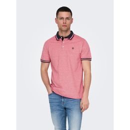 Only & Sons ONLY & SONS Poloshirt »ONSFLETCHER SLIM SS POLO NOOS« Racing Red Detail:MELANGE S S Ideal für den Sommer: Kurzarm und Rundhalsausschnitt für...