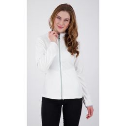 DEPROC Active Fleecejacke »DECORAH II WOMEN« weiche Fleecejacke in traditioneller Optik weiß 44L 44L Leichte Basic-Fleecejacke mit Stehkragen