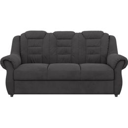 3-Sitzer Home Affaire, B:196cm H:102cm T:101cm, grau, 100% Polyester, Sofas, "Boston", Sofa mit hoher Rückenlehne