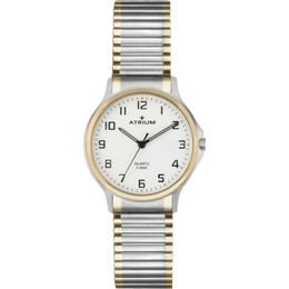 Atrium Damen Quarzuhr, silber, Armbanduhren, Armbanduhr, Damenuhr, Edelstahlarmband, analog
