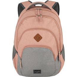 Travelite Damen Laptoprucksack "BASICS Melange", rosa, Polyester, Basic, Rucks&auml;cke, Freizeitrucksack Arbeitsrucksack Schulrucksack Reiserucksack