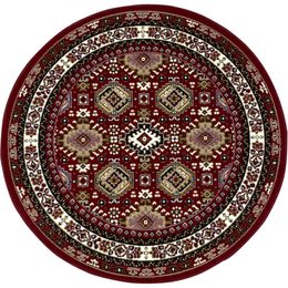 Teppich my home, H:7mm &Oslash;:180cm, rot, Kunstfaser, Wohnzimmer, Teppiche, "Diantha", Orient-Optik, Teppich mit Bord&uuml;re, Kurzflor, elegant, weich