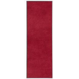 L&auml;ufer my home, B:60cm H:9mm L:180cm, rot, Kunstfaser, Flur, Teppiche, "Lavea", L&auml;ufer, Teppichl&auml;ufer, Br&uuml;cke, Schmutzfangmatte, Uni-Farben, waschbar