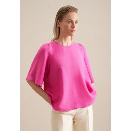 Seidensticker Damen Shirtbluse "Schwarze Rose", pink, Gr. 38, unifarben, 100% Leinen, Blusen, Kurzarm Rundhals Uni