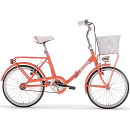 MBM Faltrad "New Angela", 40cm, 20 Zoll (50,80cm), orange, Fahrräder, für Damen und Herren, Kettenschaltung