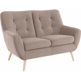 2-Sitzer, B:137cm H:92cm T:92cm, grau, exxpo - SOFA FASHION, Korpus: 100% PES;Luxus-Microfaser (100% Polyester), Sofas, "Scandi, bequem, aufwendige